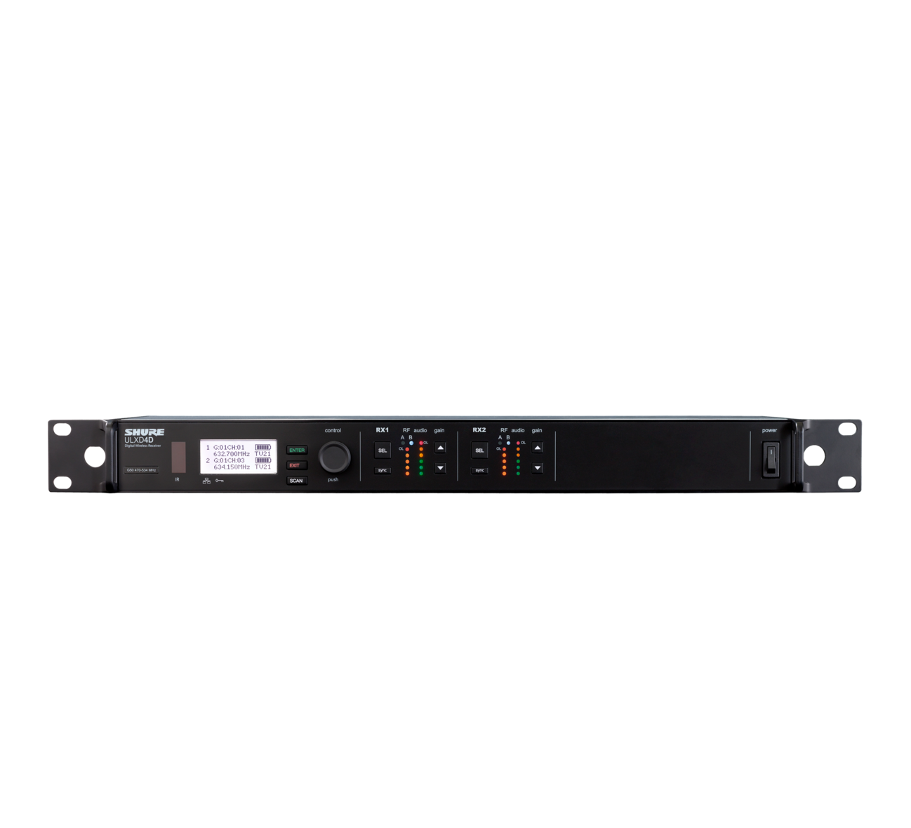 Shure ULXD4D Dual-Channel Digital Wireless Receiver - Showgear Nigeria